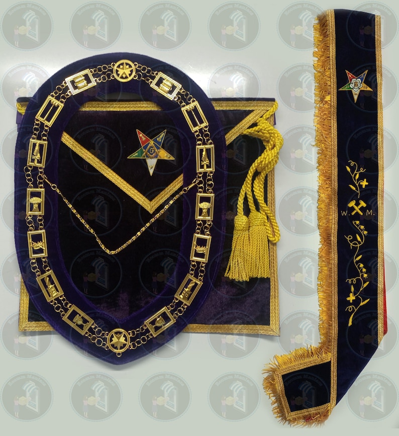 Masonic Regalia OES Worthy Patron/matron Velvet Apron With Cord ...