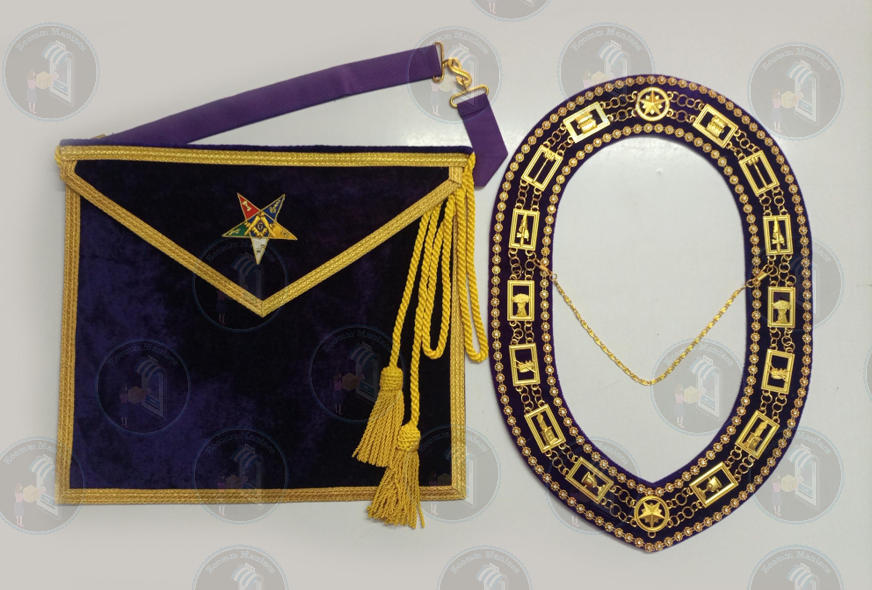 Masonic Regalia OES Worthy Patron/matron Velvet Apron With Cord ...