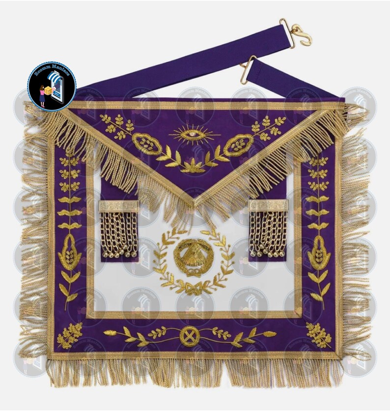 Masonic Regalia Grand Master Apron 14x16 With Chain Collar Cuffs ...