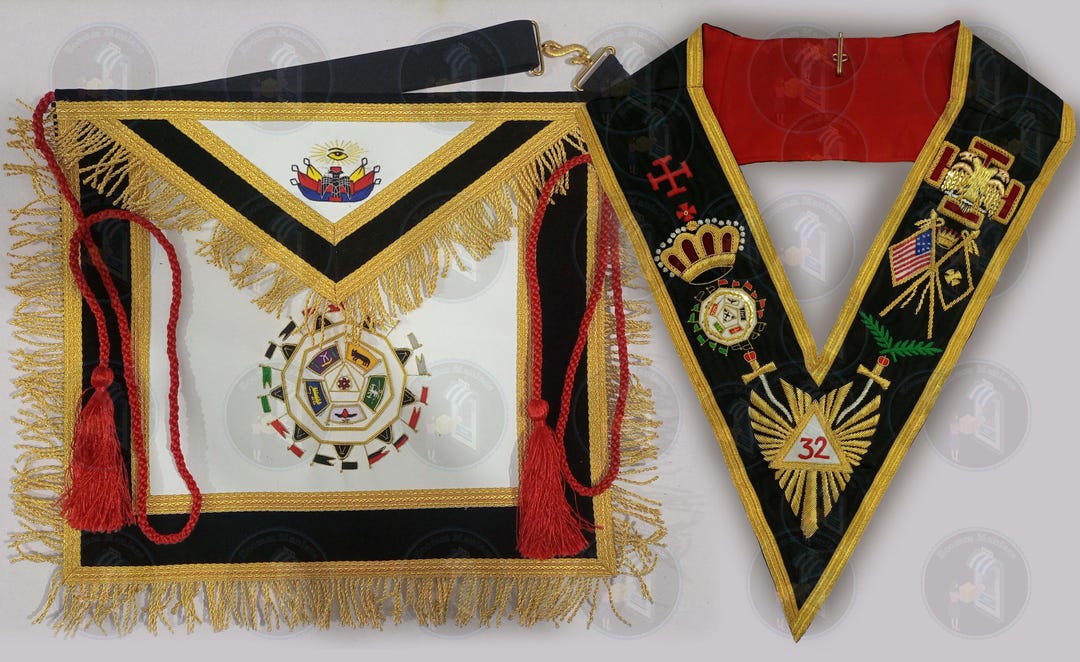 Masonic Scottish Rite 32 Degree Multiple Country Flags Black Velvet ...