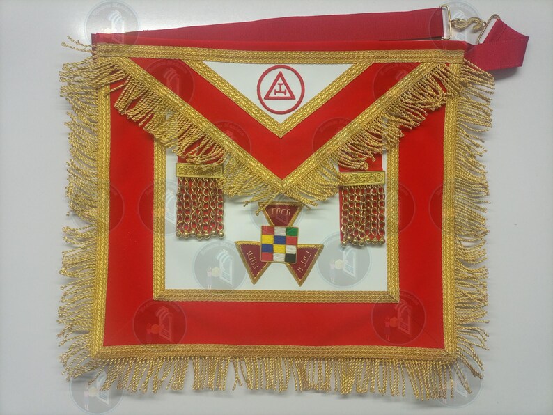 Masonic Regalia Royal Arch Past High Priest PHP Apron With Beaded Chain ...