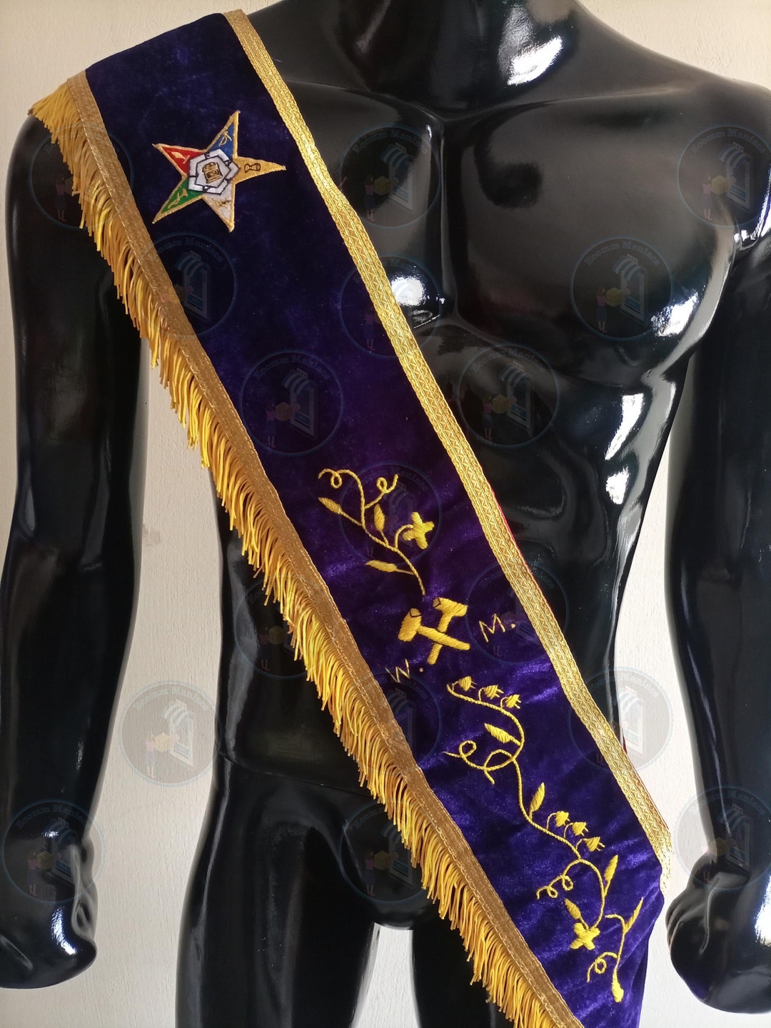 WM Worthy Matron Sashes, OES Sashes,order of Eastern Star WM Sash,hand ...