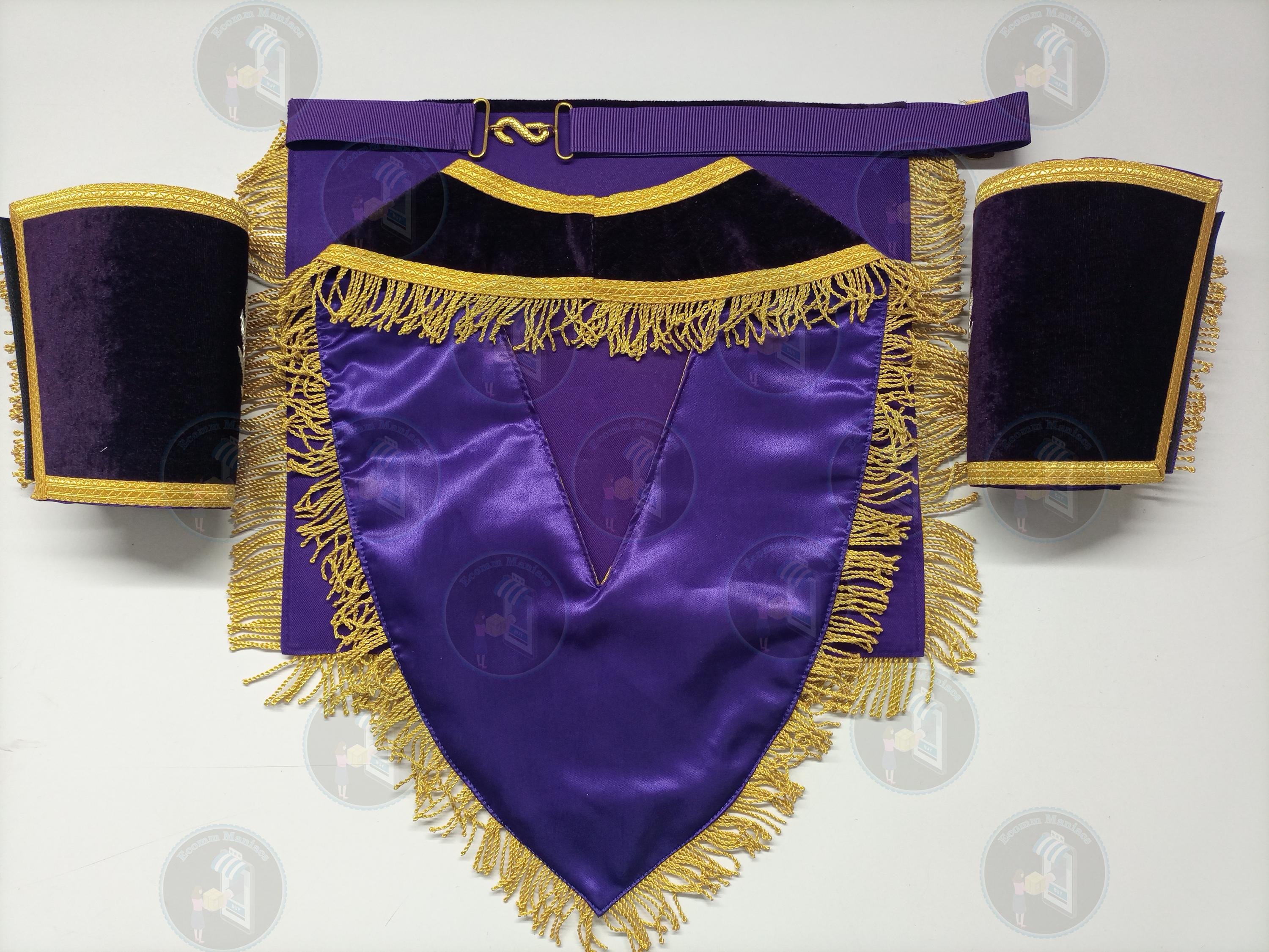 Masonic Regalia Grand Patron OES Apron With Cuffs & Collars Hand ...