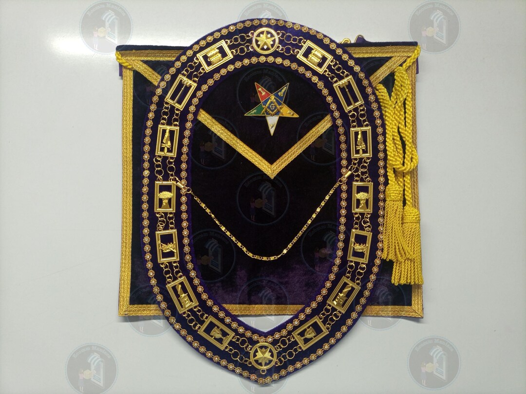 Masonic Regalia OES Worthy Patron/matron Velvet Apron With Cord ...