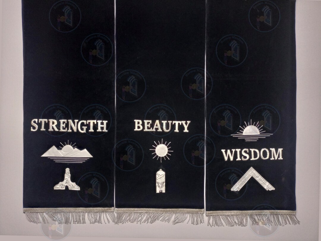 Masonic Blue Lodge Pedestal Covers Hand Embroidered Banners Fine ...