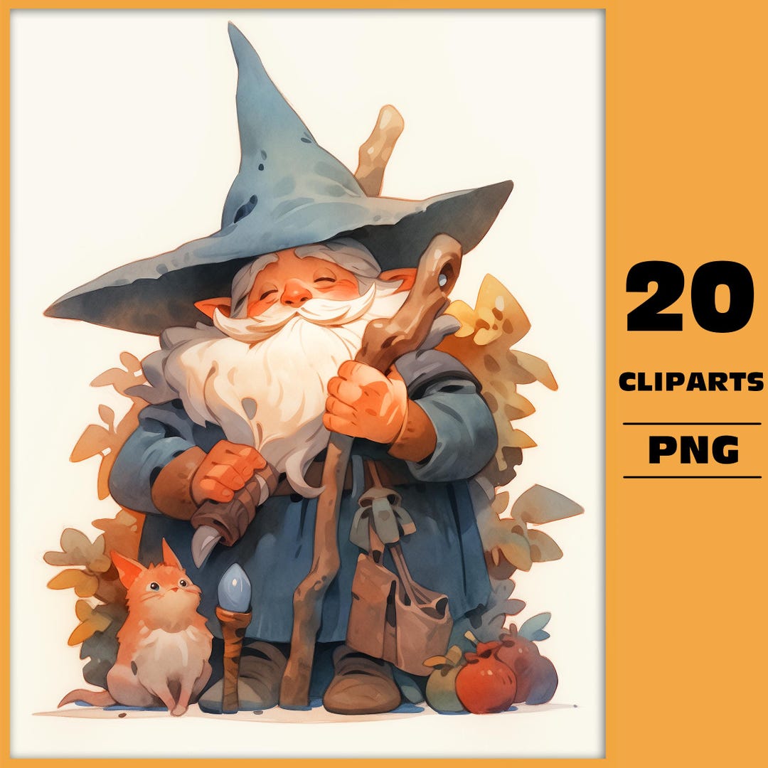 20 Gnome Clipart Bundle, Gnome Clipart, Gnome Png, Gnome Graphics ...