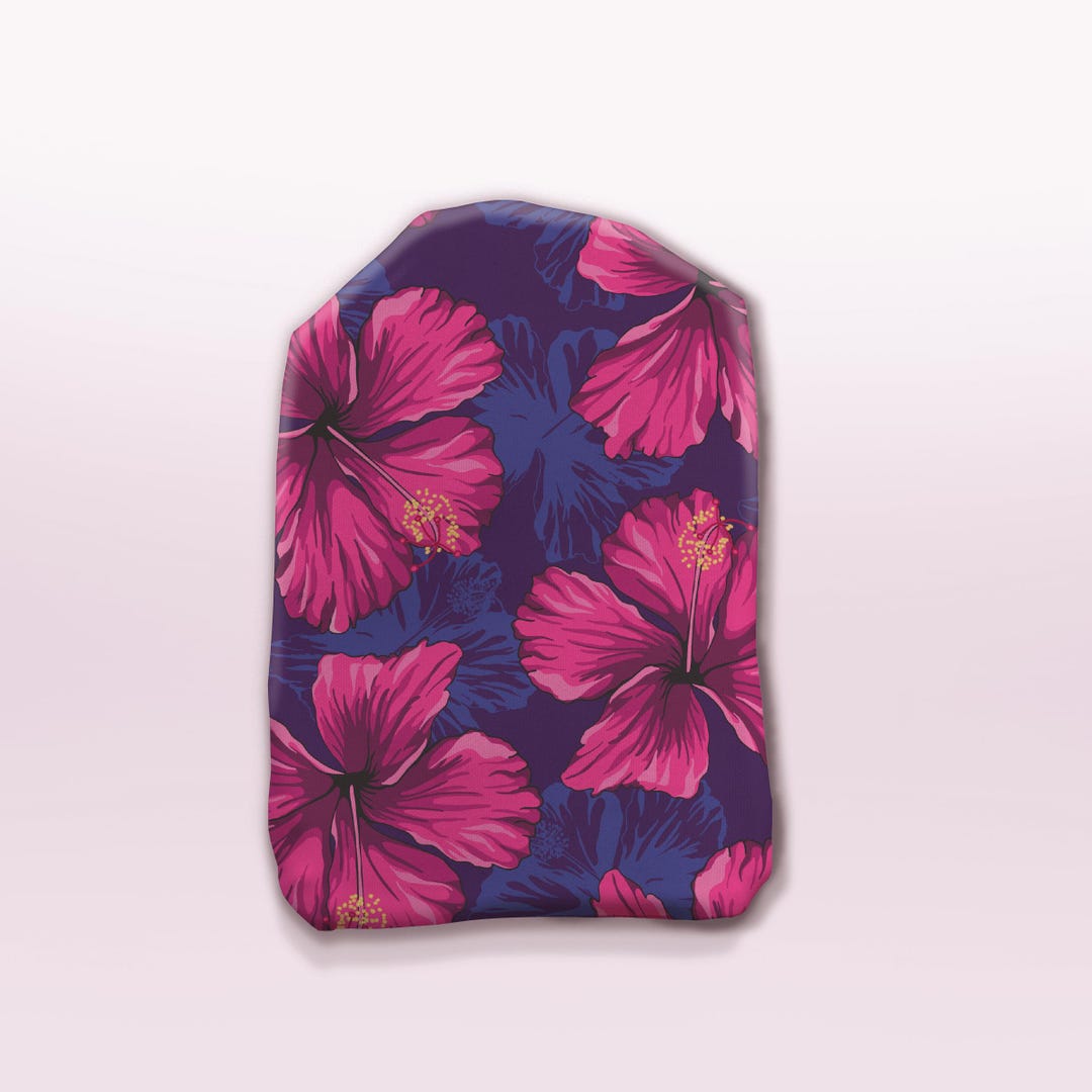Pink Hibiscus Stoma Bag Cover | Ostomy Bag Cover | Flower Inspired ...