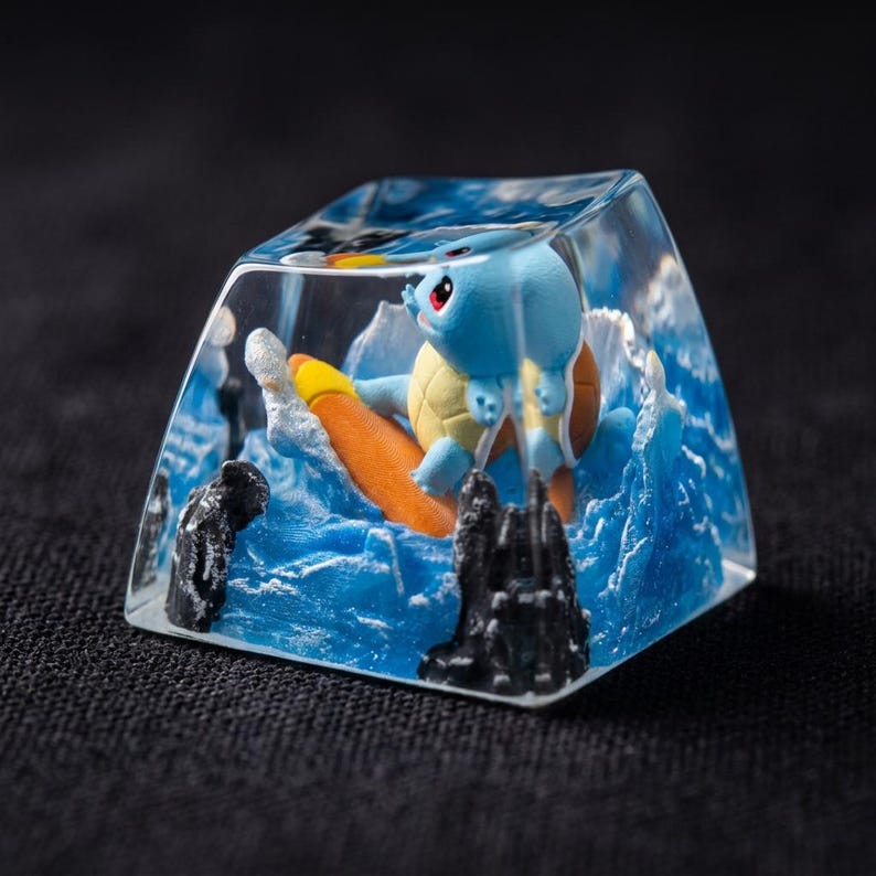 Handcrafted Artisan Keycap:keycaps Blue Keycap Collection(1u) - Etsy