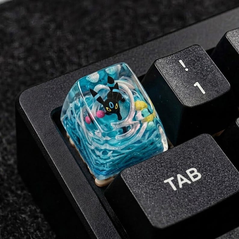 Handcrafted Artisan Keycap:keycaps Blue Keycap Collection(1u) - Etsy