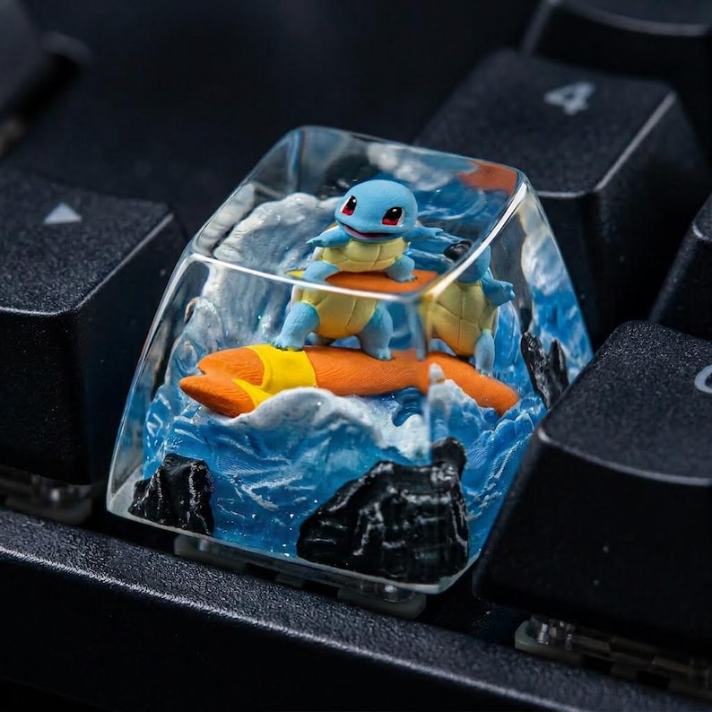Handcrafted Artisan Keycap:keycaps Blue Keycap Collection(1u) - Etsy