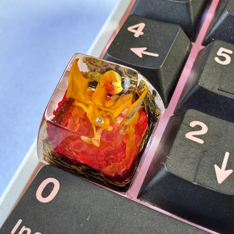 Charizar.d Unique Shiny Keycap, Handcrafted Artisan Spacebar, Custom ...