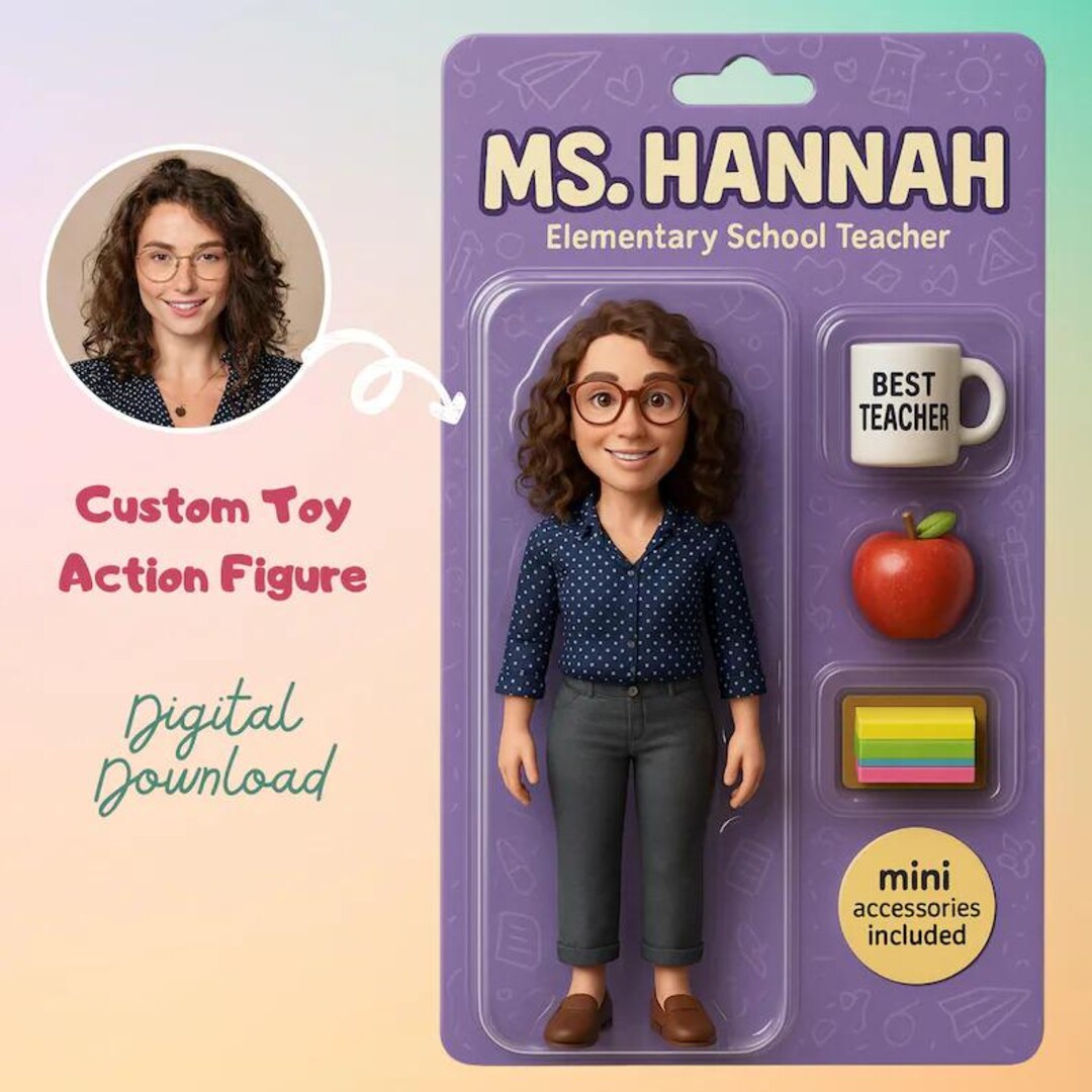Custom Figure Toy, Digital Custom Toy, Custom Action Figure Portrait ...