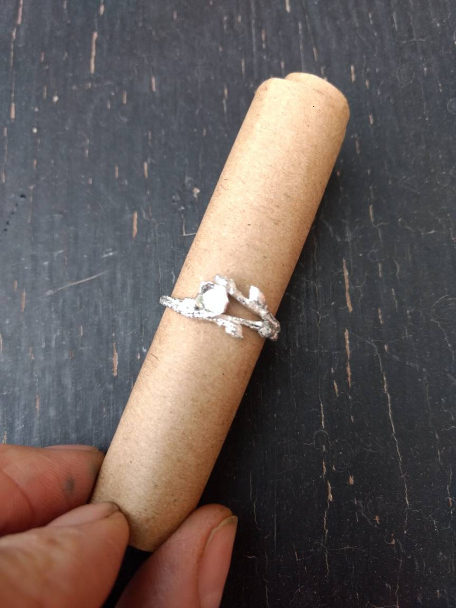 Wild Blueberry Branch Ring With Blueberry Bud Ring Twig - Etsy