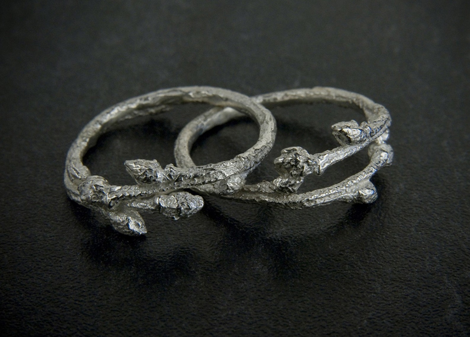 Intertwined Wild Blueberry Branch Ring, Nature Cast Botanical Jewelry ...