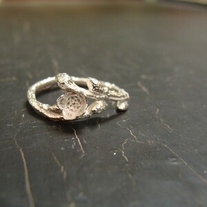 Wild Blueberry Branch Ring With Blueberry Bud Ring -- Twig Engagement ...