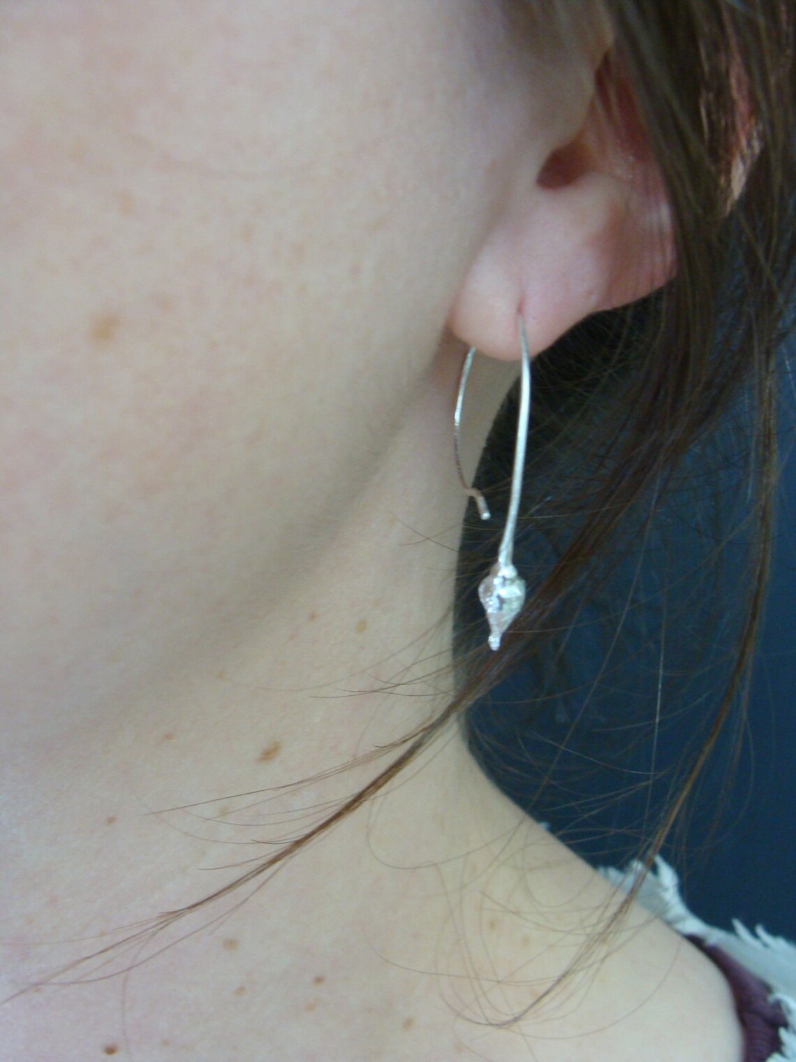 Wild Rose Bud Hoops Rose Earrings Nature Cast Botanical | Etsy