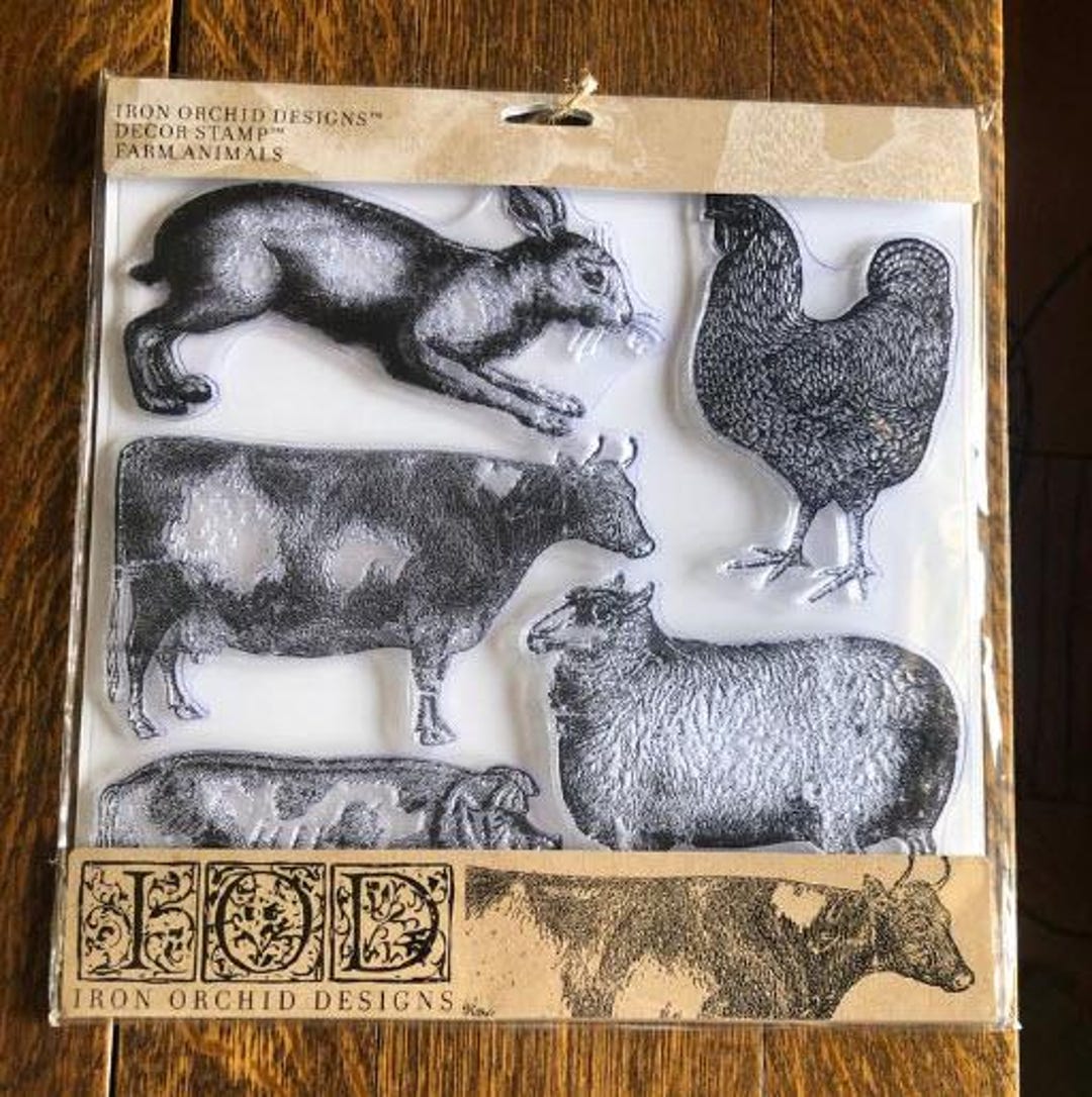 Farm Animals 12x12 IOD Stamp - Etsy