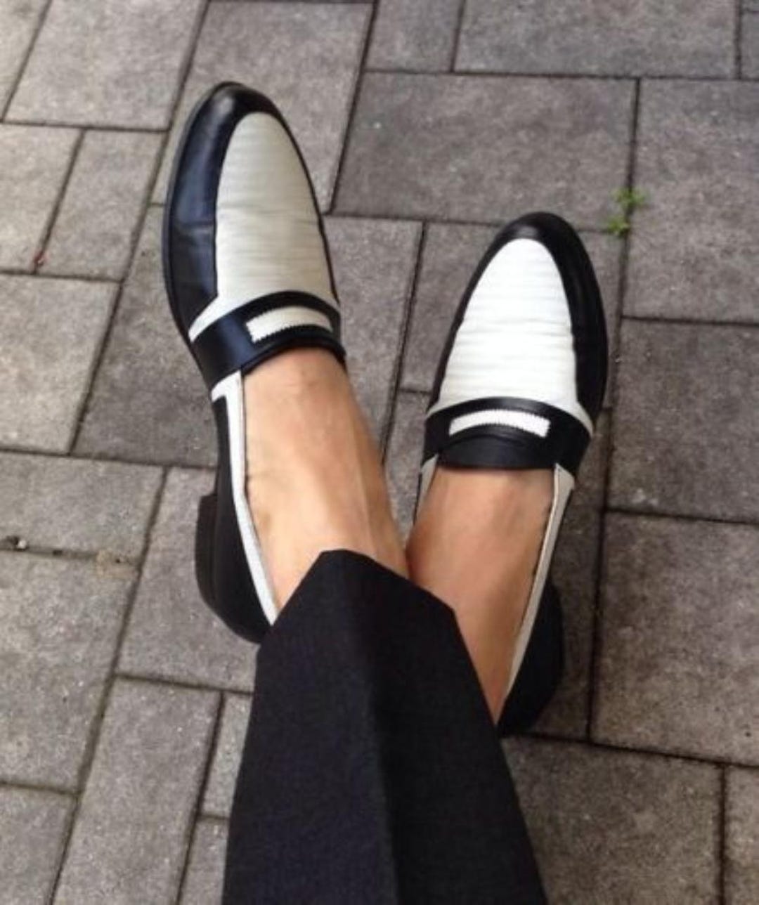 Men's Handmade Two Tone Shoe,men Formal Dress Slipon Spectator Dress ...