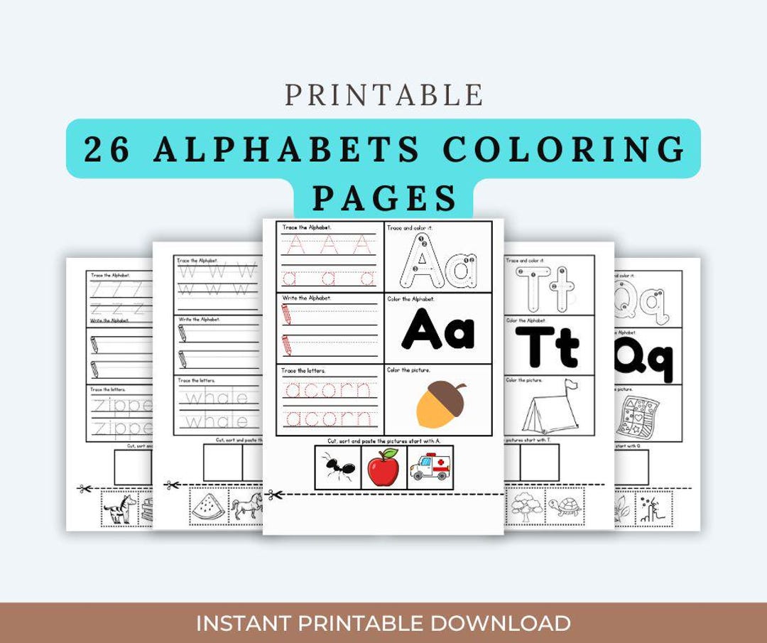 26 Alphabet Coloring Pages, Preschool Coloring Pages, Preschool ...