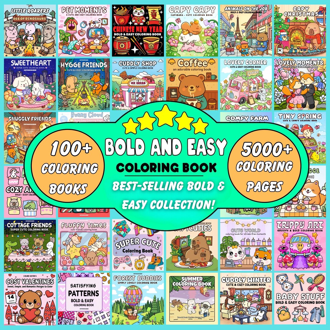 Best Selling Coloring Pages Bundle, Coloring Book Bundle, Girl Moments ...