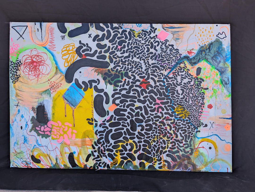 Creation | Mixed Media on Canvas Board | Original Art | Expressive Art ...