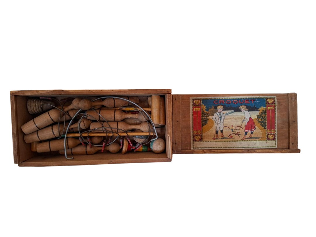 Croquet Set 1920-1930 in A Wooden Box - Etsy