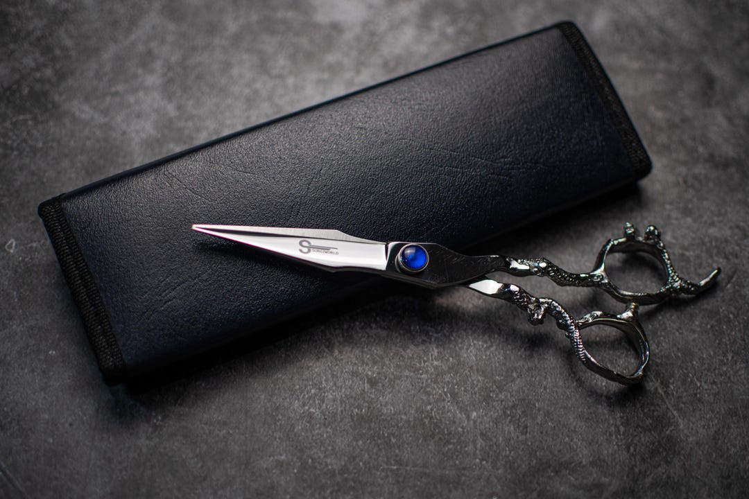 Dragon Handle Barber Shears | Japanese 440C Steel, Convex Edge - Etsy