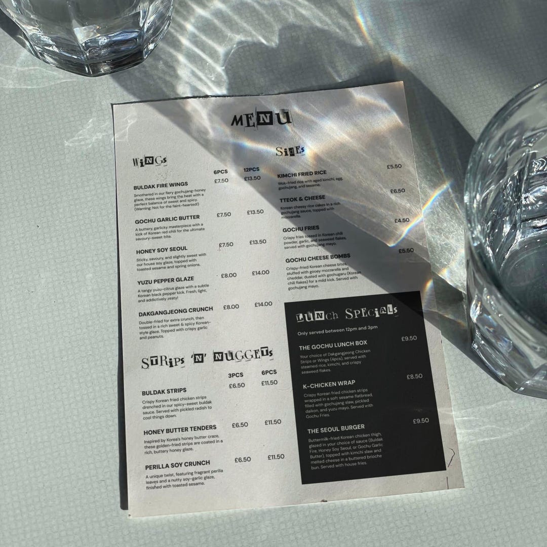 Menu Design | Korean Chicken Shop | Figma Template - Etsy