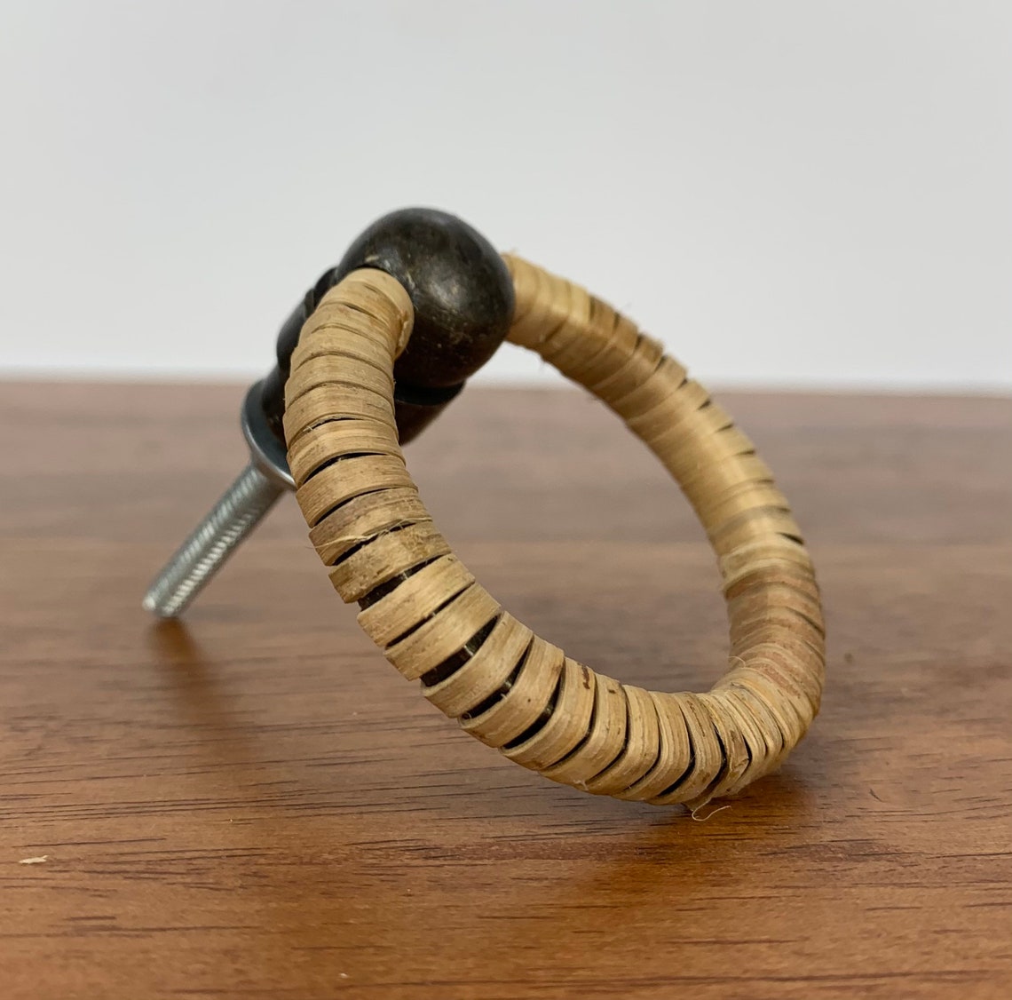 Metal Ring Drawer Pull With Wrapped Twine Metal Ring Pull - Etsy