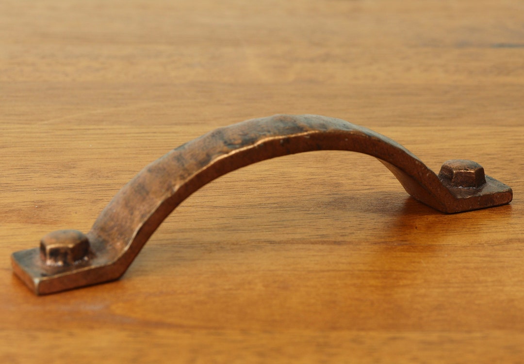 Copper 4" Cabinet Pulls Hammered Copper Color Metal Cabinet Pull ...