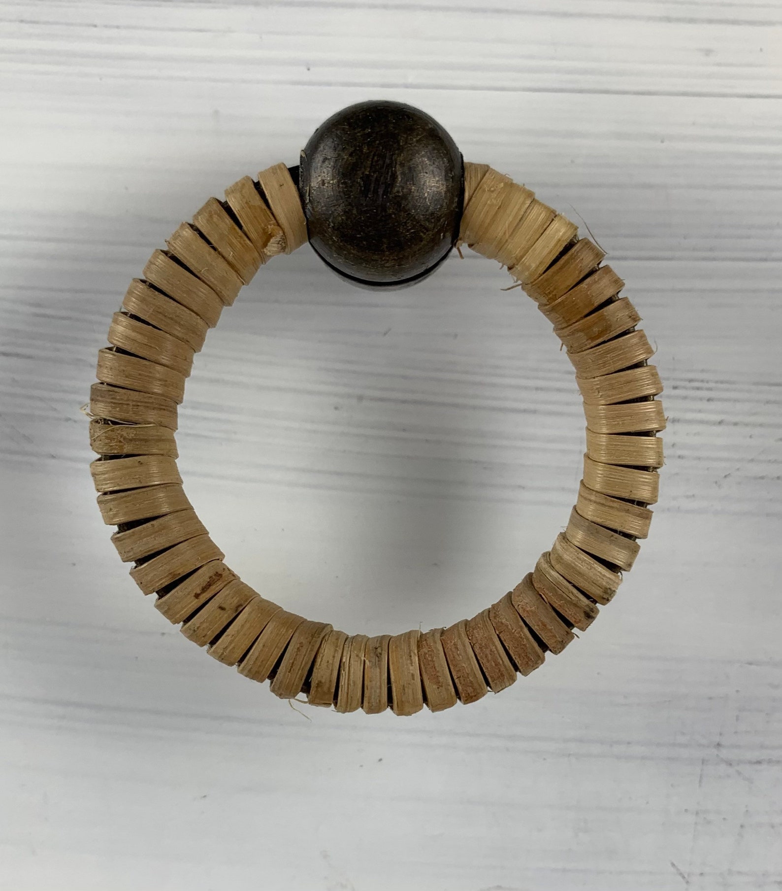 Metal Ring Drawer Pull With Wrapped Twine Metal Ring Pull - Etsy