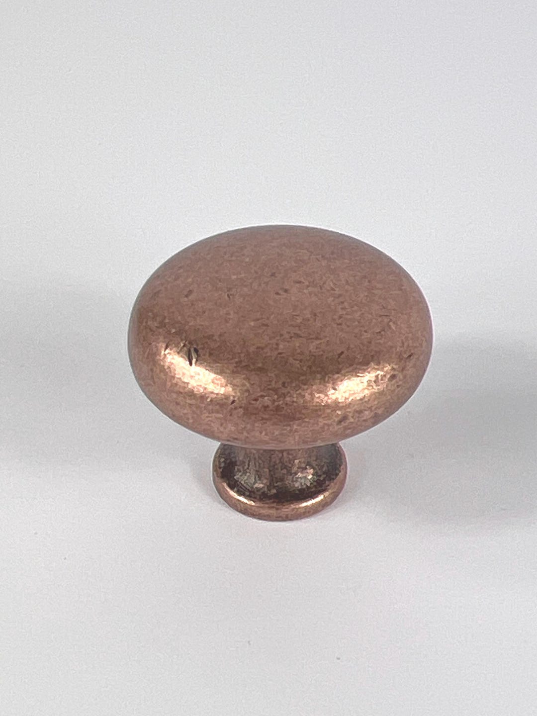 Copper Cabinet Drawer Knobs Pulls Hammered Copper Color Metal Kitchen ...