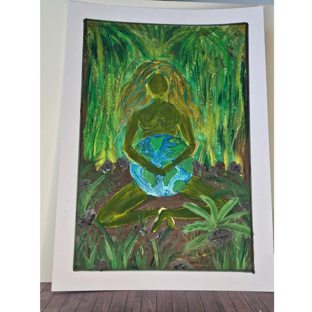 Green Goddess Art: Original A4 Willow Tree Painting - Etsy