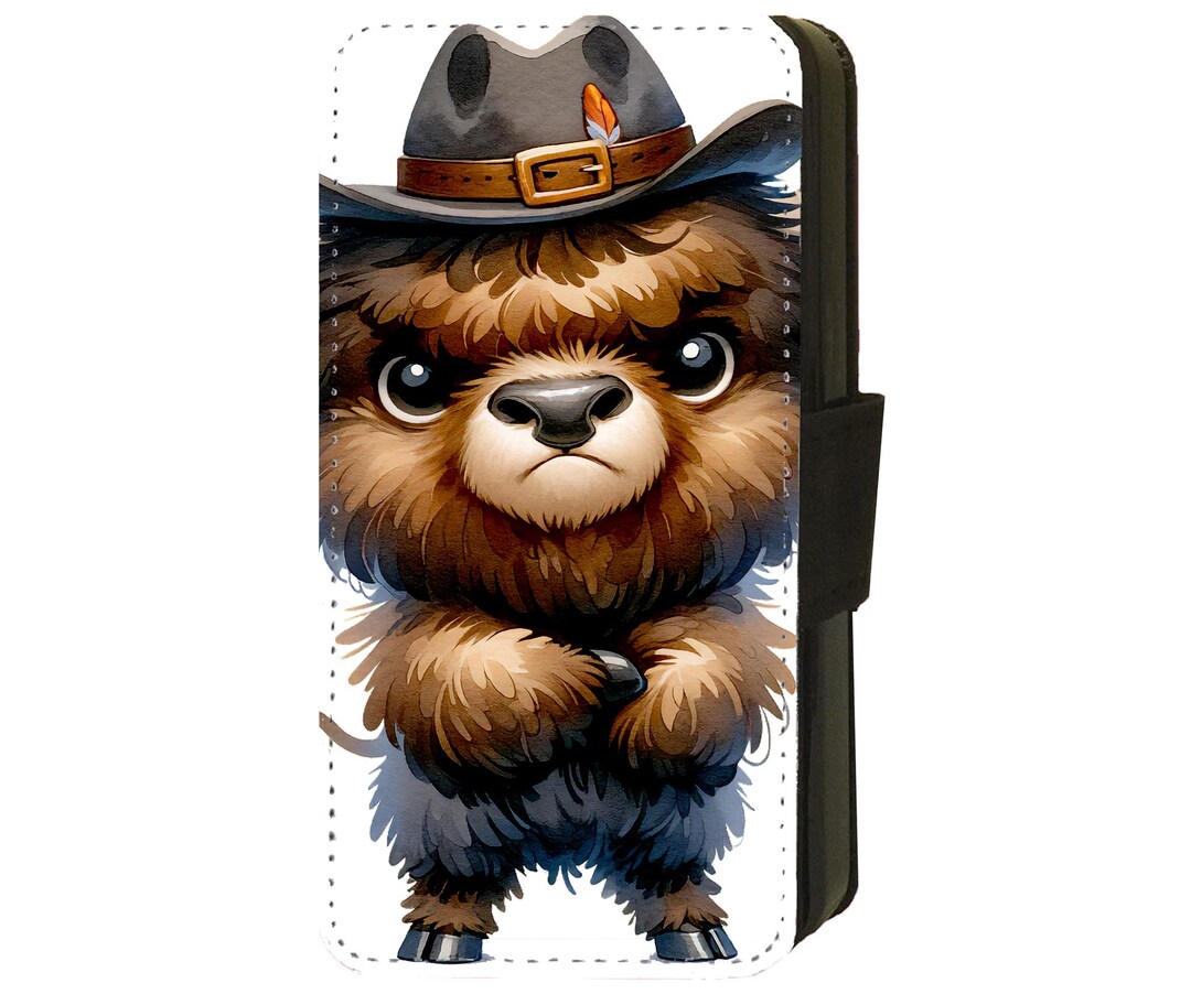 Funny Cowboy Bison Cattle Flip Phone Case Gift for Google Pixel 7, 7A ...