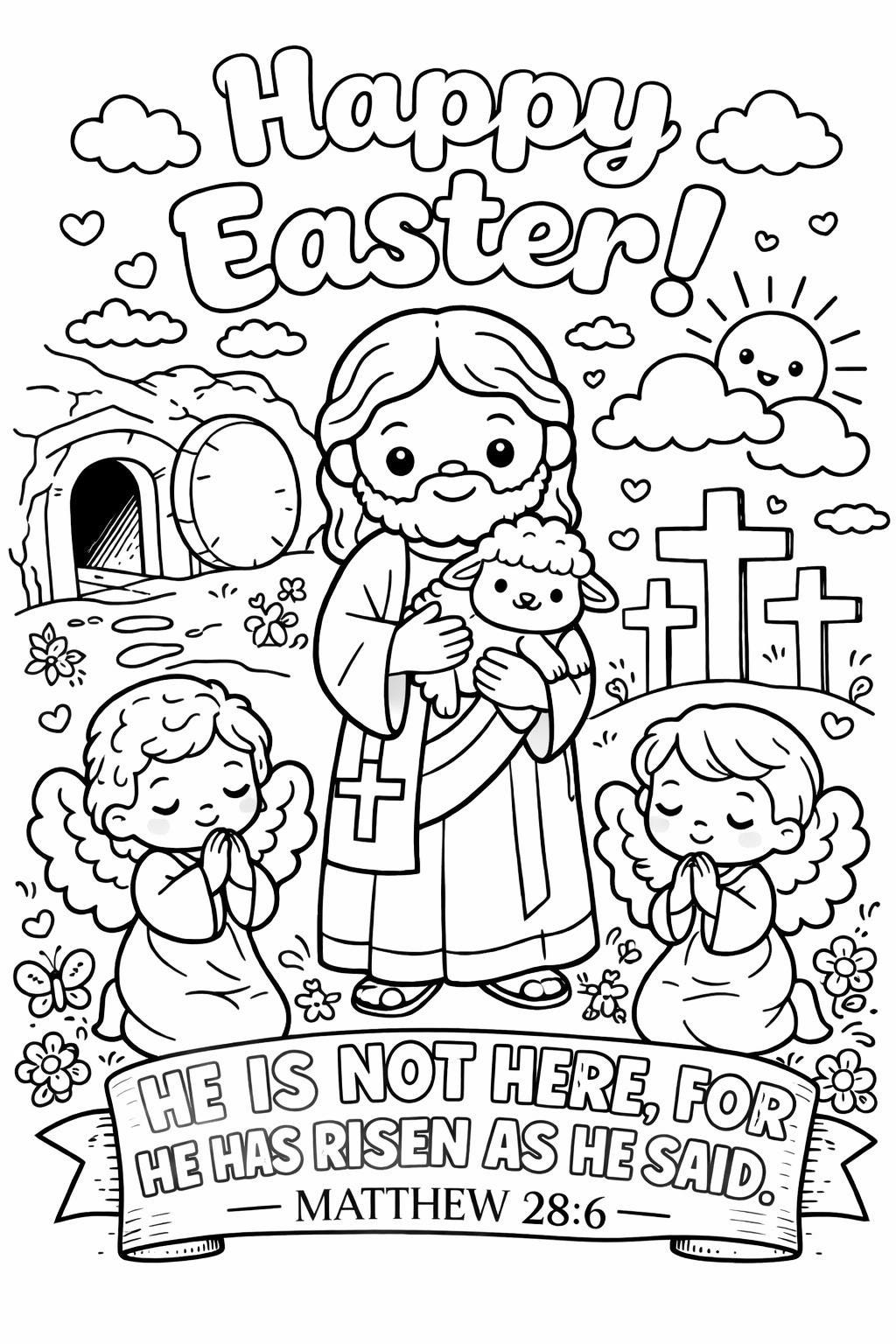 Easter Colouring Pages, Kids Activity, Classroom Instant Download A4 - Etsy