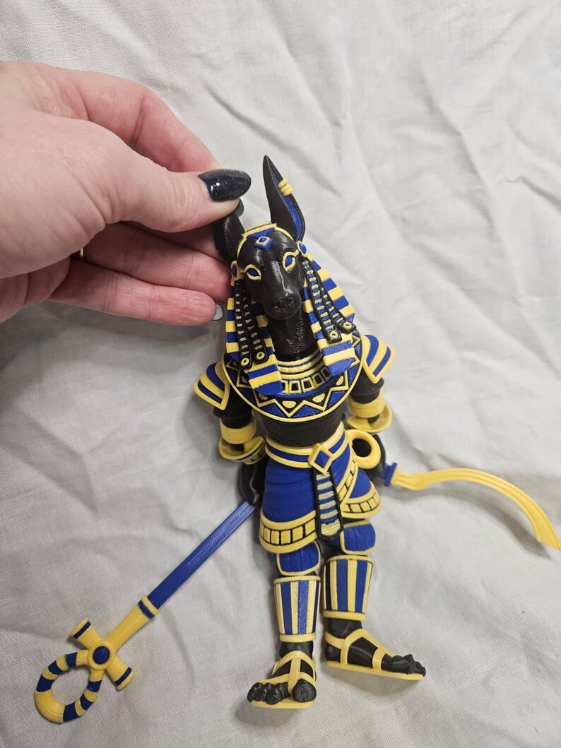 3D Printed Anubis Poseable Figure • Ancient Egyptian Anubis Statue ...