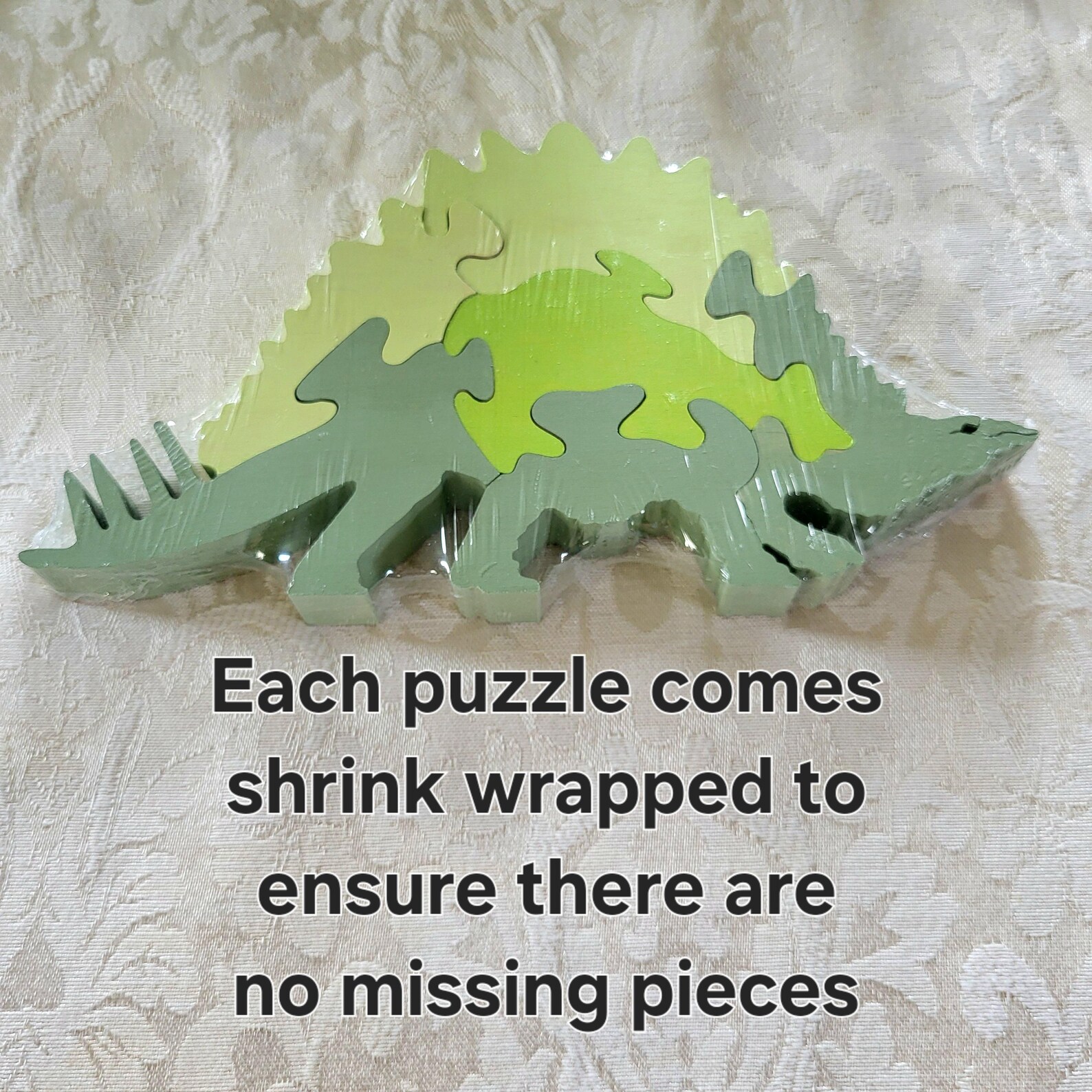 Dinosaur Wooden Jigsaw Puzzle, Stegosaurus, Big Block - Etsy
