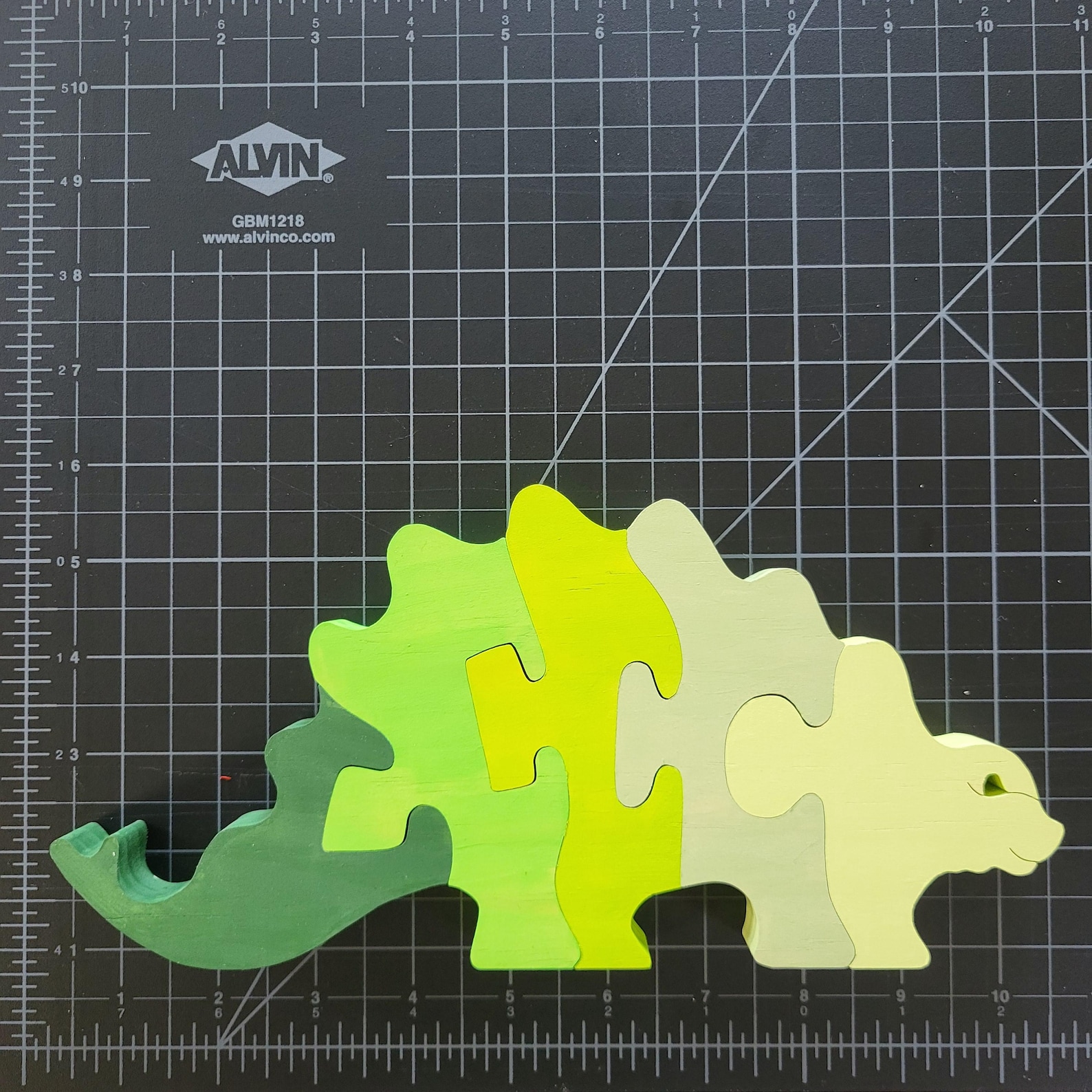 Dinosaur Wooden Jigsaw Puzzle, Stegosaurus, Big Block - Etsy