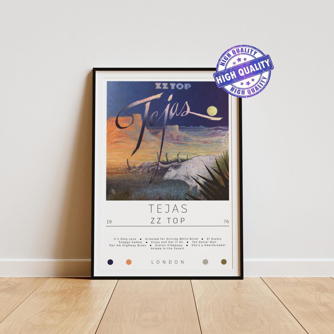 ZZ Top Poster | Tejas Poster | Album Poster Prints | Wall Decor Posters ...