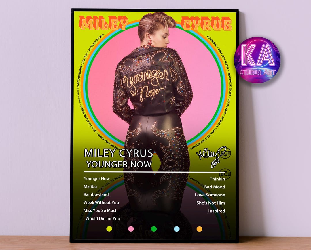 Miley Cyrus Poster | Younger Now Poster | Album Poster Prints | Wall ...