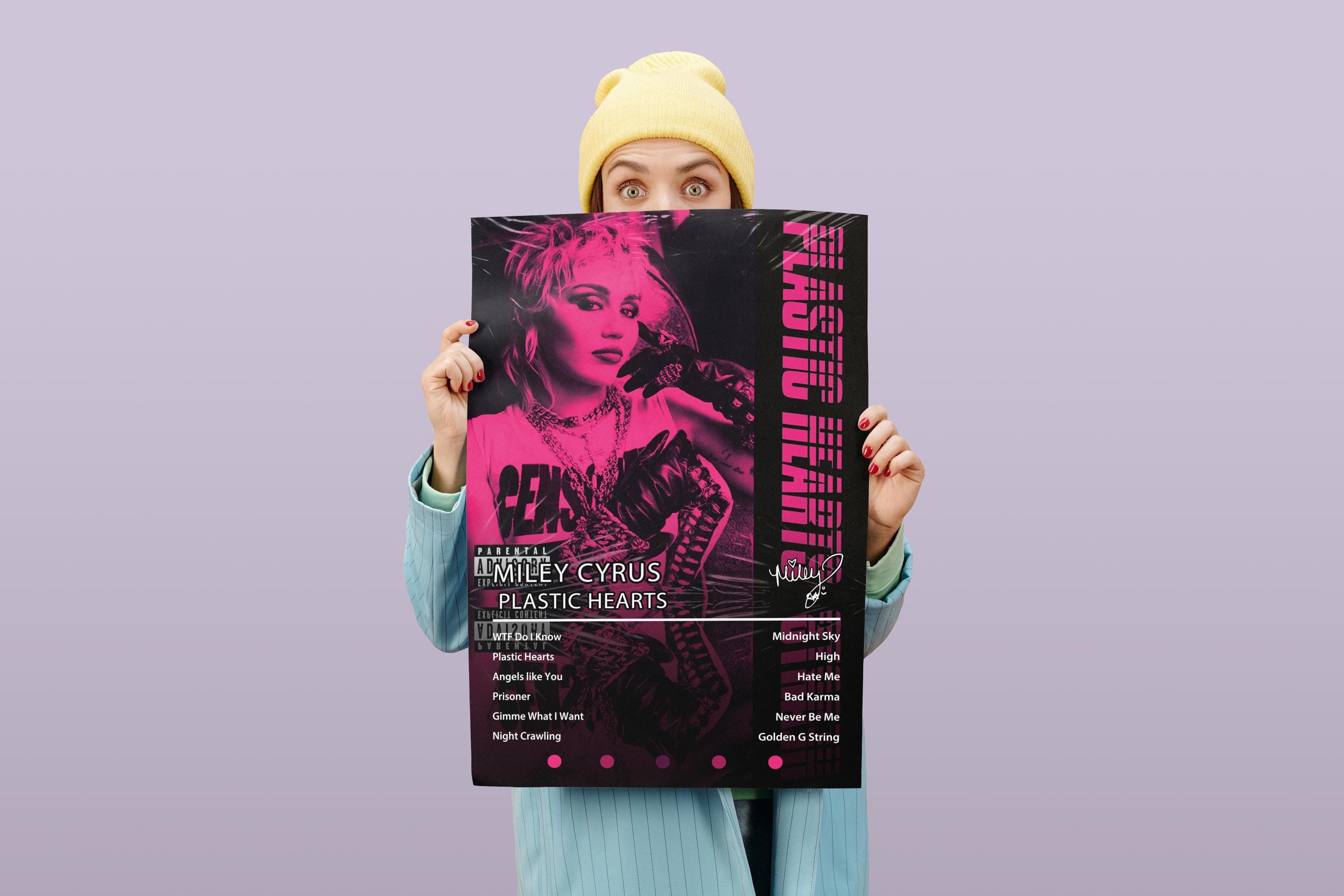 Miley Cyrus Poster | Plastic Hearts Poster | Album Poster Prints | Wall ...