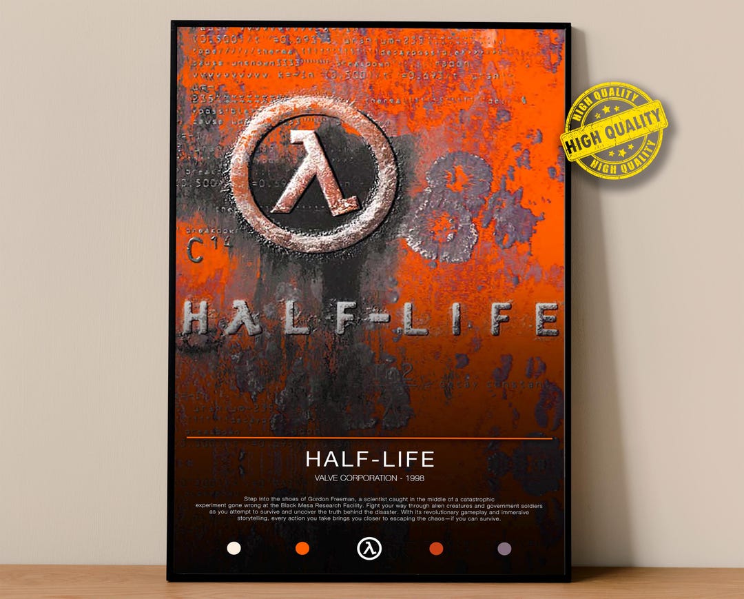 Half-life Poster | Gaming Poster | Video Game Prints | Wall Decor ...