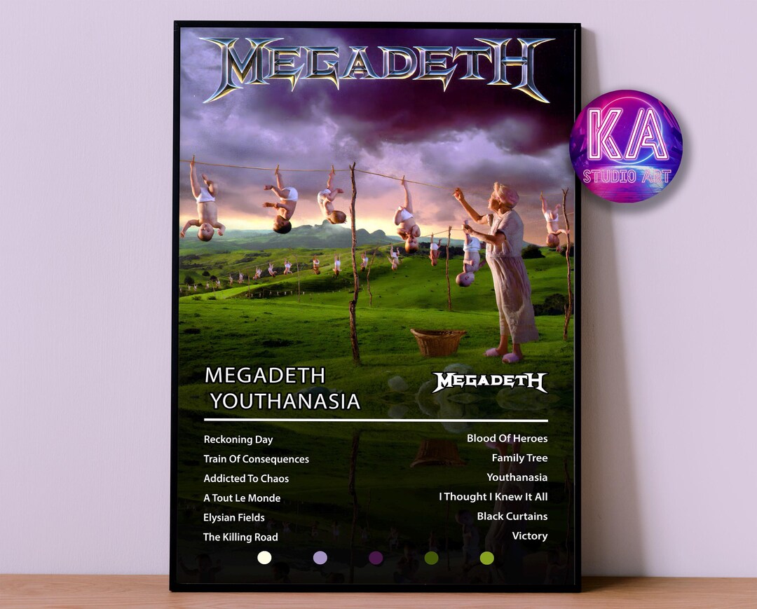 Megadeth Poster | Youthanasia Poster | Album Poster Prints | Wall Decor ...