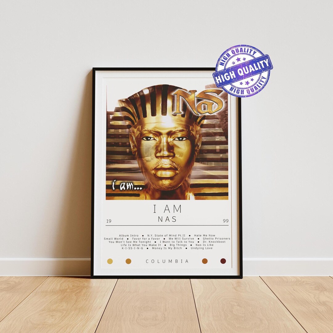Nas Poster | I Am Poster | Album Poster Prints | Wall Decor Posters ...