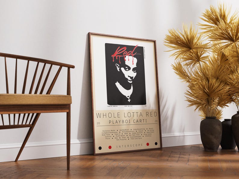 Playboi Carti Poster | Whole Lotta Red Poster | Album Poster Prints | Wall Decor Posters | Album ...