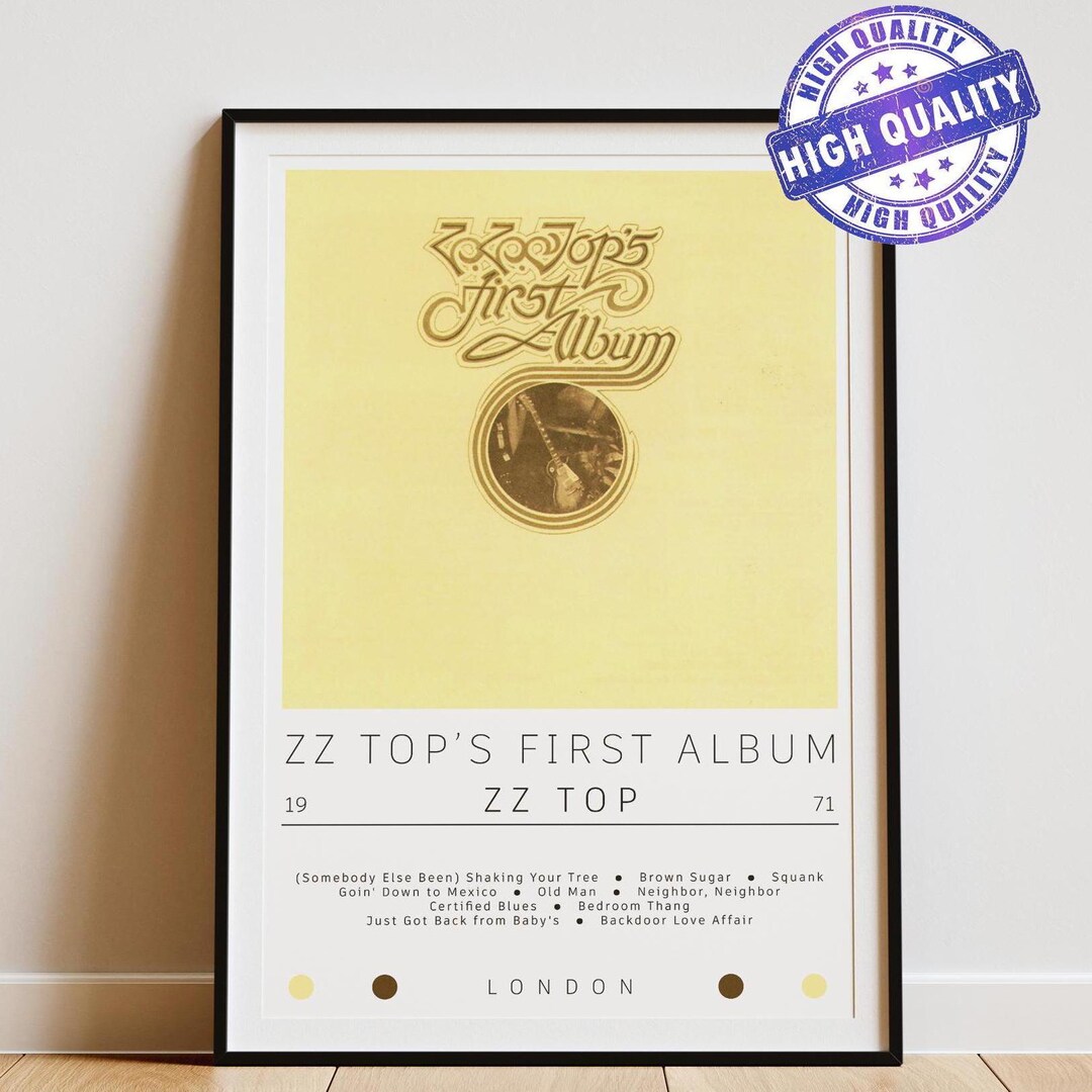 ZZ Top Poster | ZZ Top's First Album Poster | Album Poster Prints ...