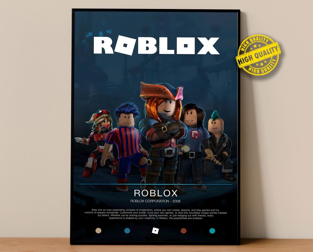 Roblox Poster | Gaming Poster | Video Game Prints | Wall Decor Posters ...