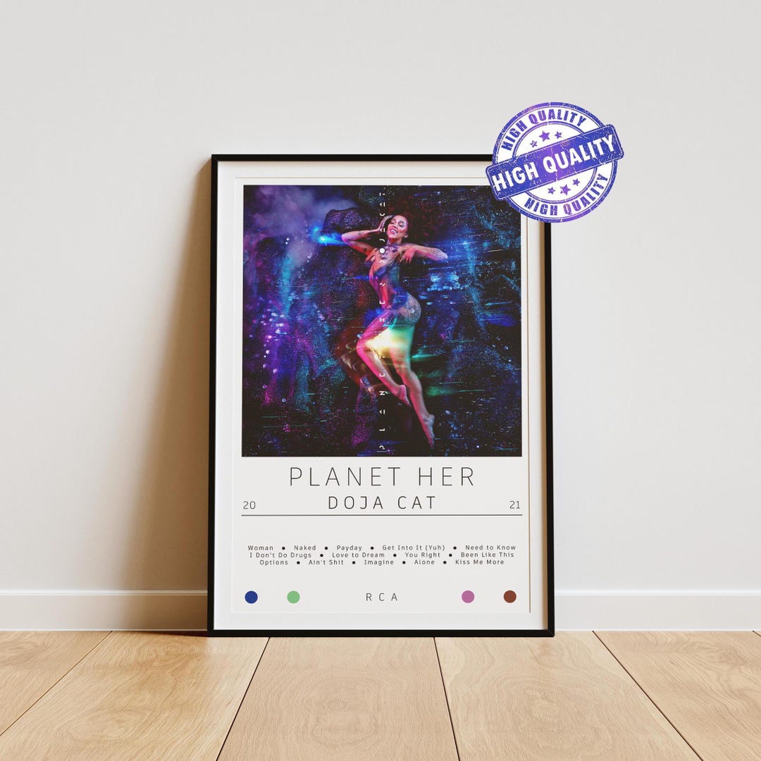 Doja Cat Poster | Planet Her Poster | Album Poster Prints | Wall Decor Posters | Album Cover ...