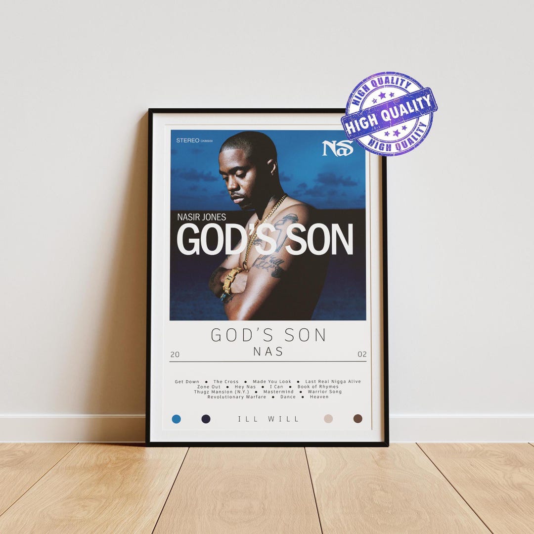 Nas Poster | God's Son Poster | Album Poster Prints | Wall Decor ...