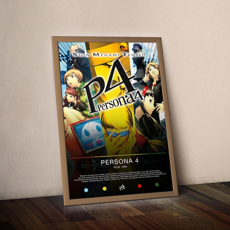 Persona 4 Poster | Gaming Poster | Video Game Prints | Wall Decor ...